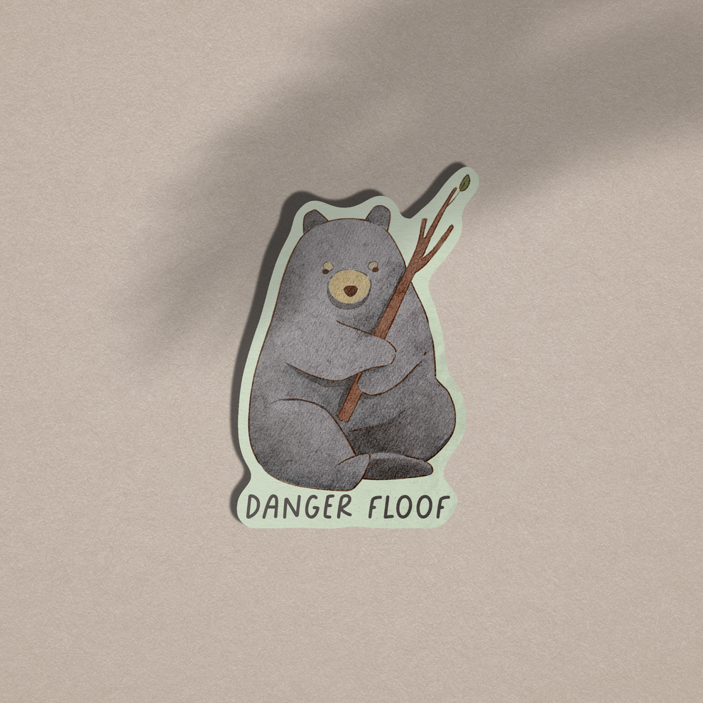 Danger Floof / Bear Vinyl Sticker – Fullyscripted