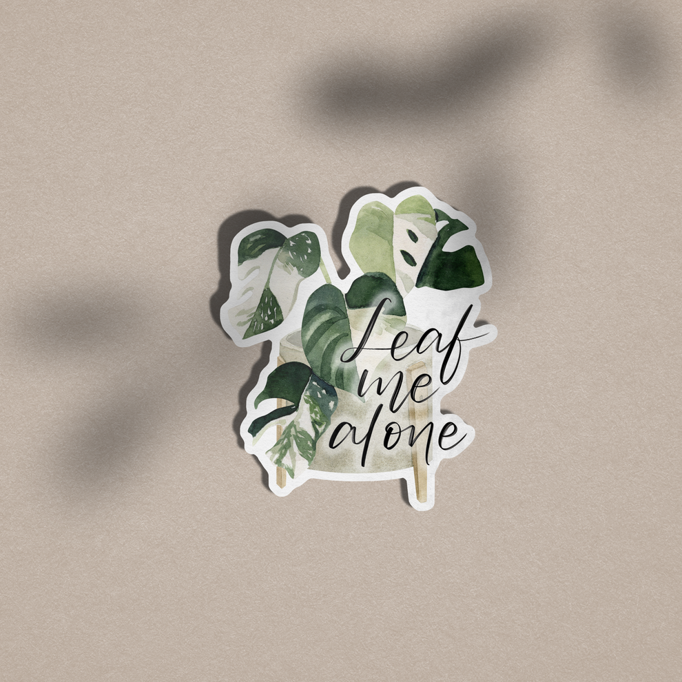 Leaf Me Alone - Vinyl Sticker – Fullyscripted