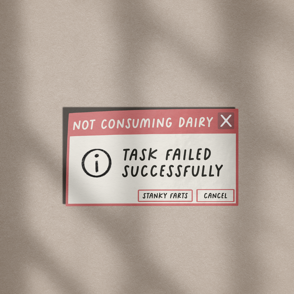 Not Consuming Dairy PC Error - Vinyl Sticker – Fullyscripted